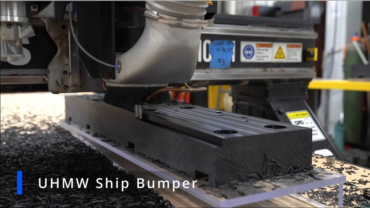 Cutting 4' Long Wedge from Thick 4" UHMW Plastic - YouTube