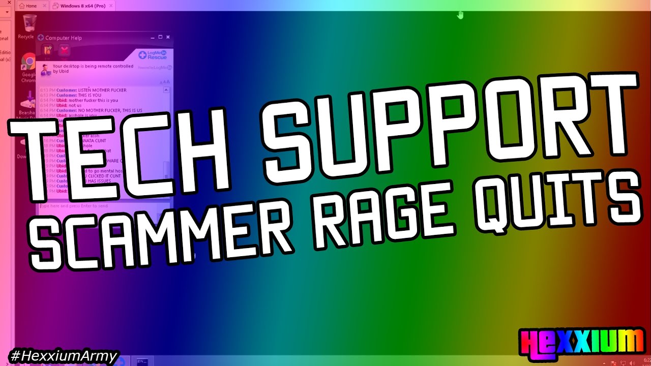 TECH SUPPORT SCAMMER RAGE QUITS! - YouTube