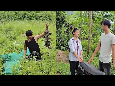 Nhat said goodbye to Yen, caught a few field frogs, and cooked a traditional dish.