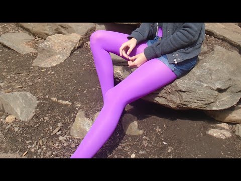 Kat in Hot Pink / Purple Tights/Pantyhose