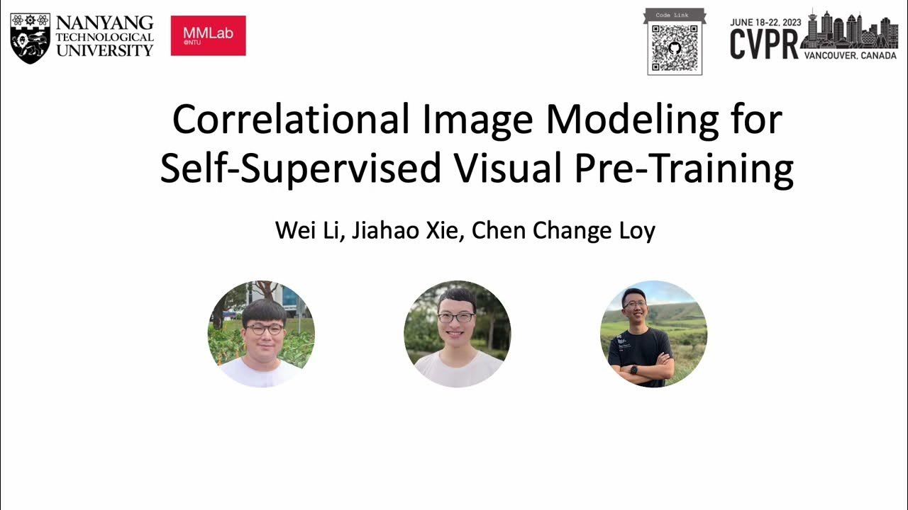 [CVPR2023] Correlational Image Modeling for Self-Supervised Visual Pre-Training - YouTube