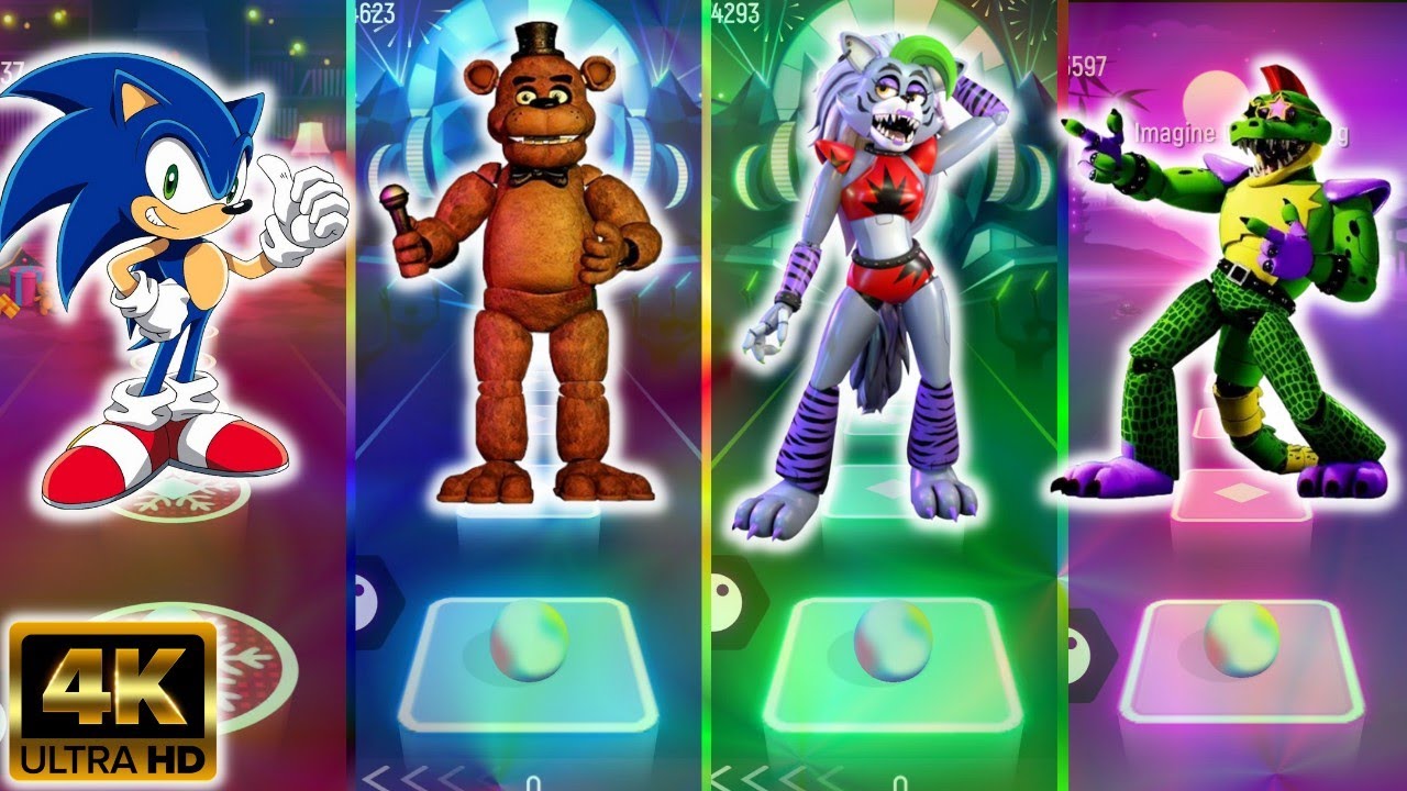 FNAF & SONIC - Sonic Hedgehog × Toy Bonnie × Funtime Foxy × Freddy ...