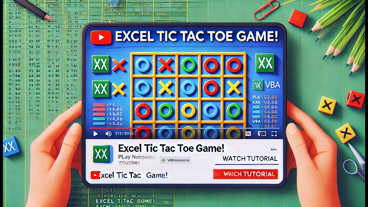 Excel Tic Tac Toe Game Play And Learn Excel Vba Game Tutorial Youtube