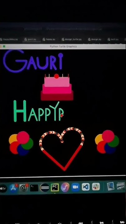 Happy Birthday Using Python Turtle 🐢 Graphics 💫 Youtube