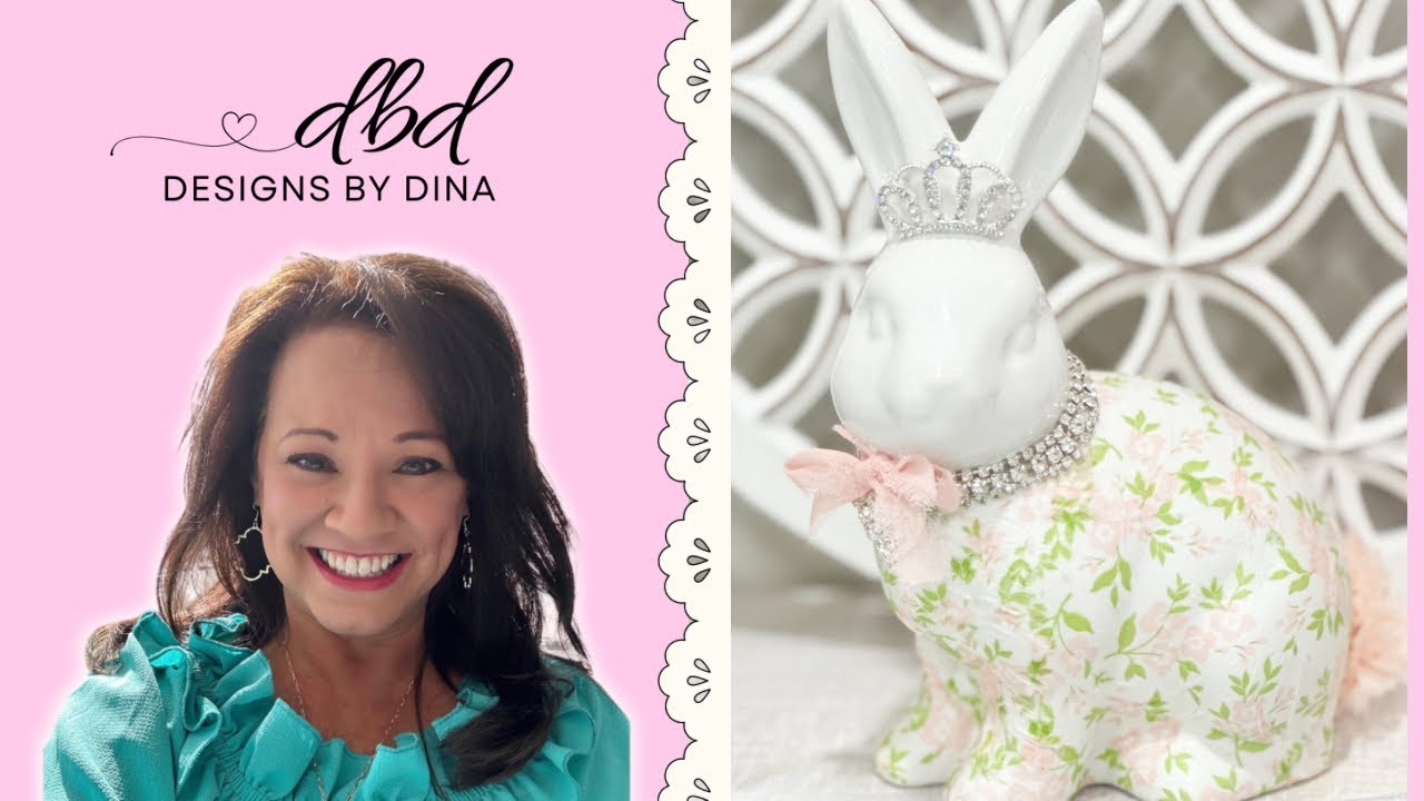 Decoupaged Easter Bunny - YouTube