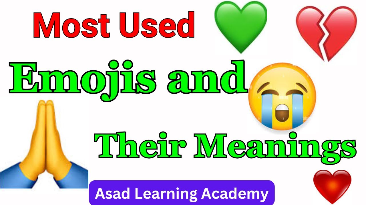 Most Used Emojis and Their Meaning | Emoji Meanings | Emoji ka Matlab ...