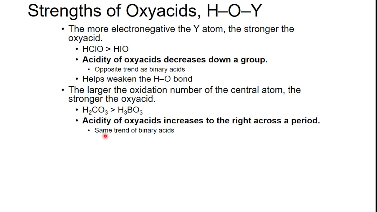Chapter 16 Section 10 Strengths of Binary Acids - YouTube