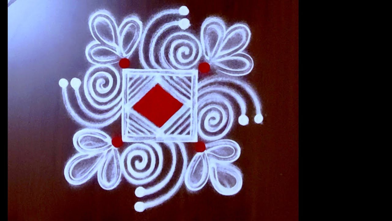 Beautiful little rangoli kolam design with dots //vaigunda yegathasi ...