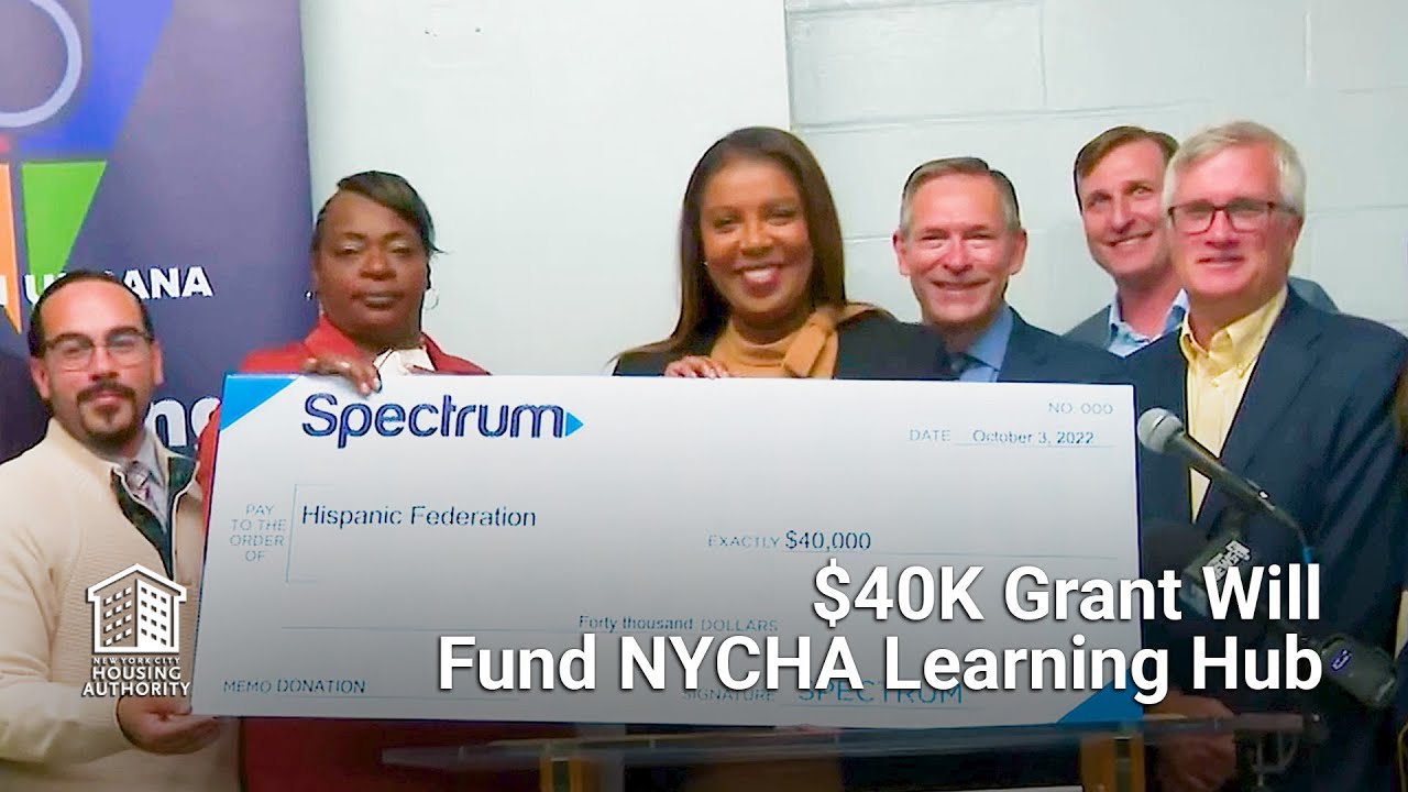 Spectrum gives $40,000 grant to NYCHA learning hub - YouTube