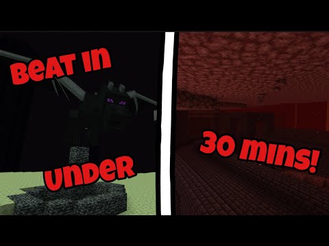 How to How to SPEEDRUN Minecraft Bedrock Edition in UNDER 30 MINUTES ...
