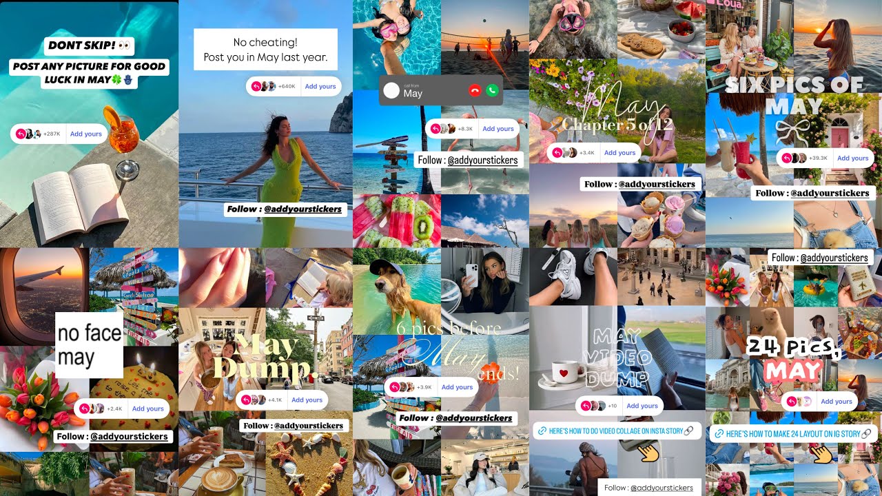 May dump add yours sticker | 6 pics before May ends add yours template ...