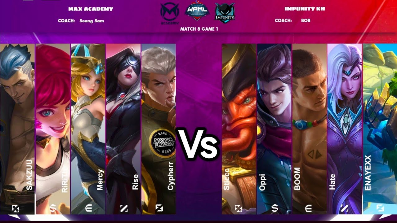 😭😭MAX Academy Vs Impunity KH 😵😵/WMPL/Mobile Legend Bang Bang - YouTube