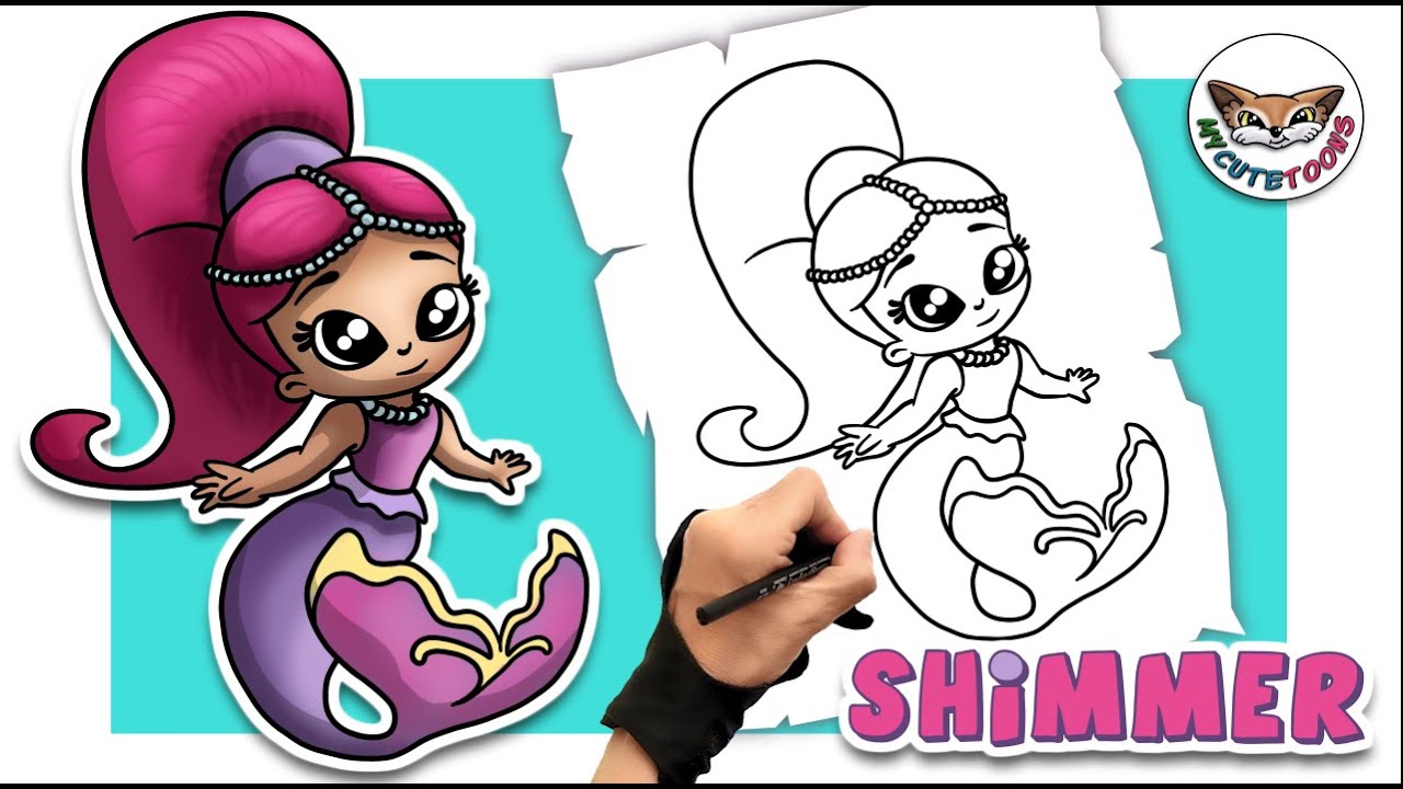 How to draw Mermaid Shimmer | Shimmer and Shine - YouTube