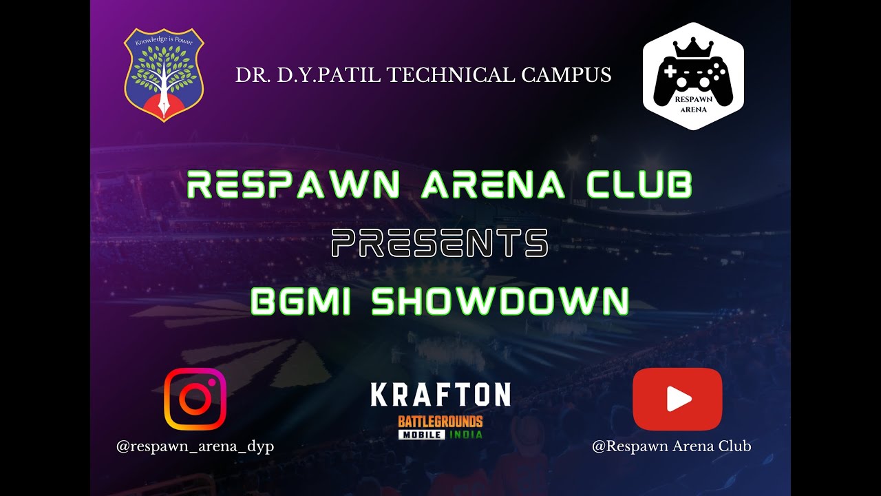 🔥 BGMI Showdown 2025 | Live Tournament | Respawn Arena Club @ DYPTC 🎮🏆#bgmi #karfton #esports ...
