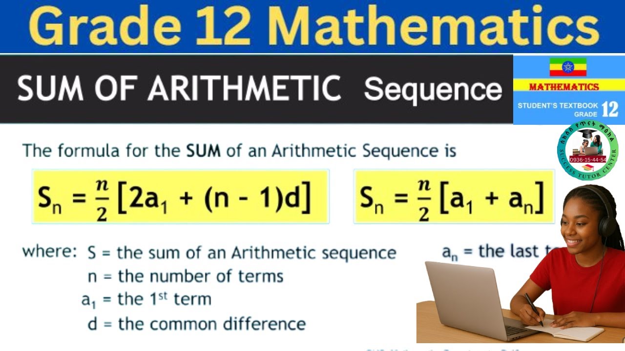 Grade 12 Lesson #eight: Partial sum of Arithmetic sequence #sequence # ...