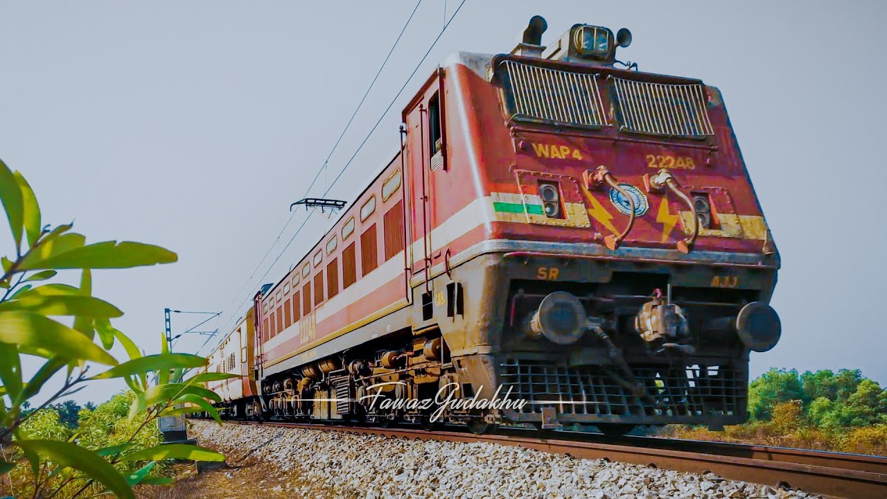 Gujarat Bound Ernakulam-Okha Express with Arakkonam WAP4 Speeds Past ...