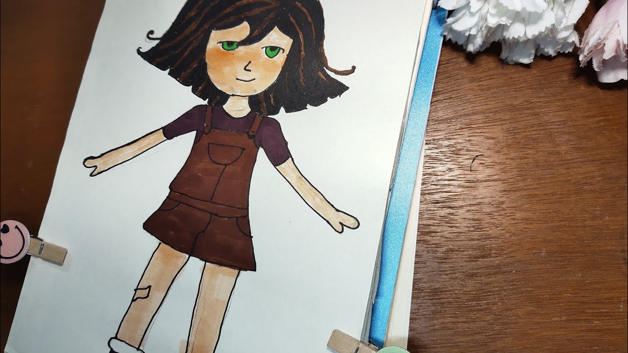 How to draw a Cute Cassandra From The Tangled series - YouTube