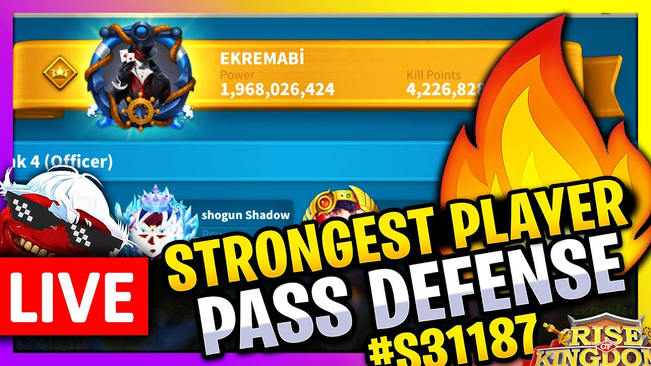 2b Player [Strongest in ROK] Pass Defense! - #S31187 🔥 LIVE! 🔴 Ekrem ...