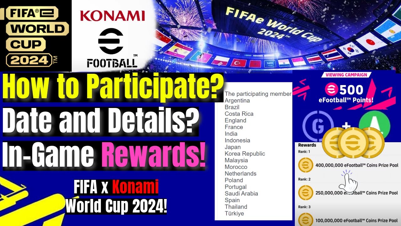 FIFAe World Cup 2024 | Konami efootball X FIFA | How to participate ...