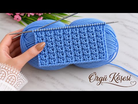 💙 Kolay ve Şık Örgü Modeli 💙Yeni Başlayanlar Bile Yapabilir