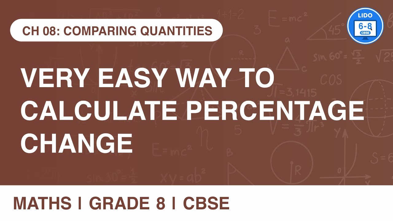 Percentage change | Comparing Quantities | Class 8 Math's Chapter 8 ...