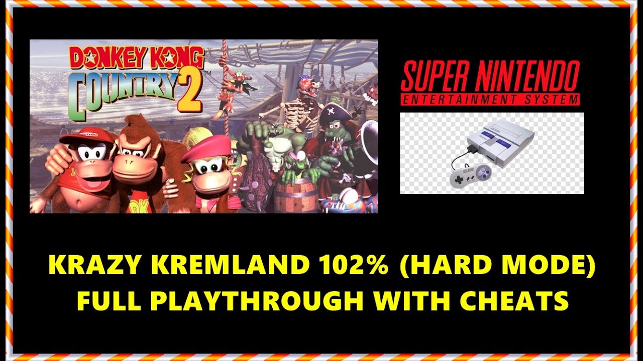 DKC2 (SNES) Stage 4: Krazy Kremland [HARD MODE WITH CHEATS] - YouTube