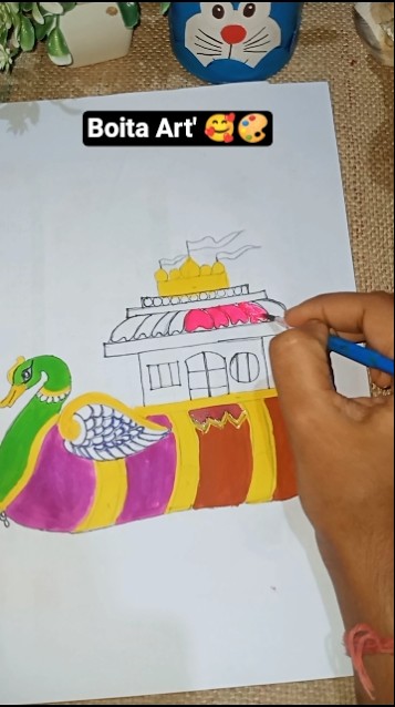 Easy Boita Drawing 🌸Kartika Purnima #shorts#art#painting#drawing - YouTube