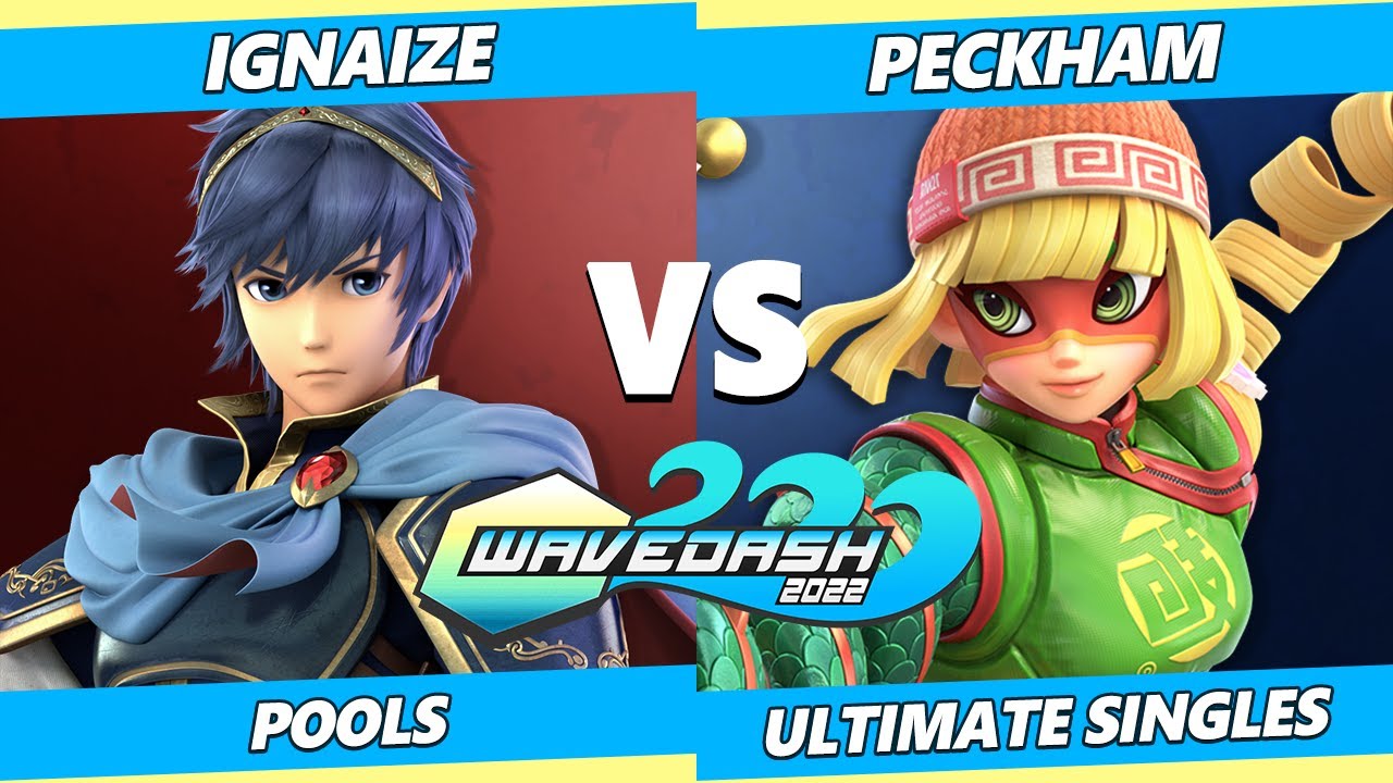 Wavedash 2022 - Ignaize (Marth) Vs. Peckham (Min Min) SSBU Ultimate Tournament - YouTube