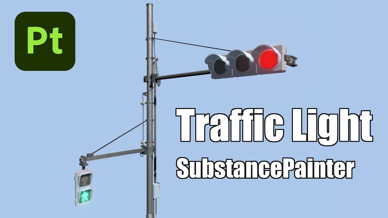 Traffic Lights - Texturing in SubstancePainter - YouTube
