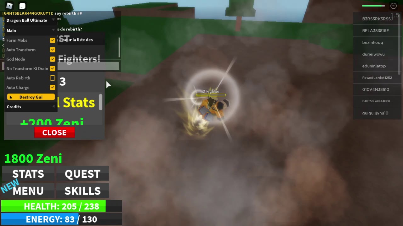 DRAGON BALL ULTIMATE SCRIPT FR FARM AUTOMATIQUE, AUTO TRANSFORM ETC ...