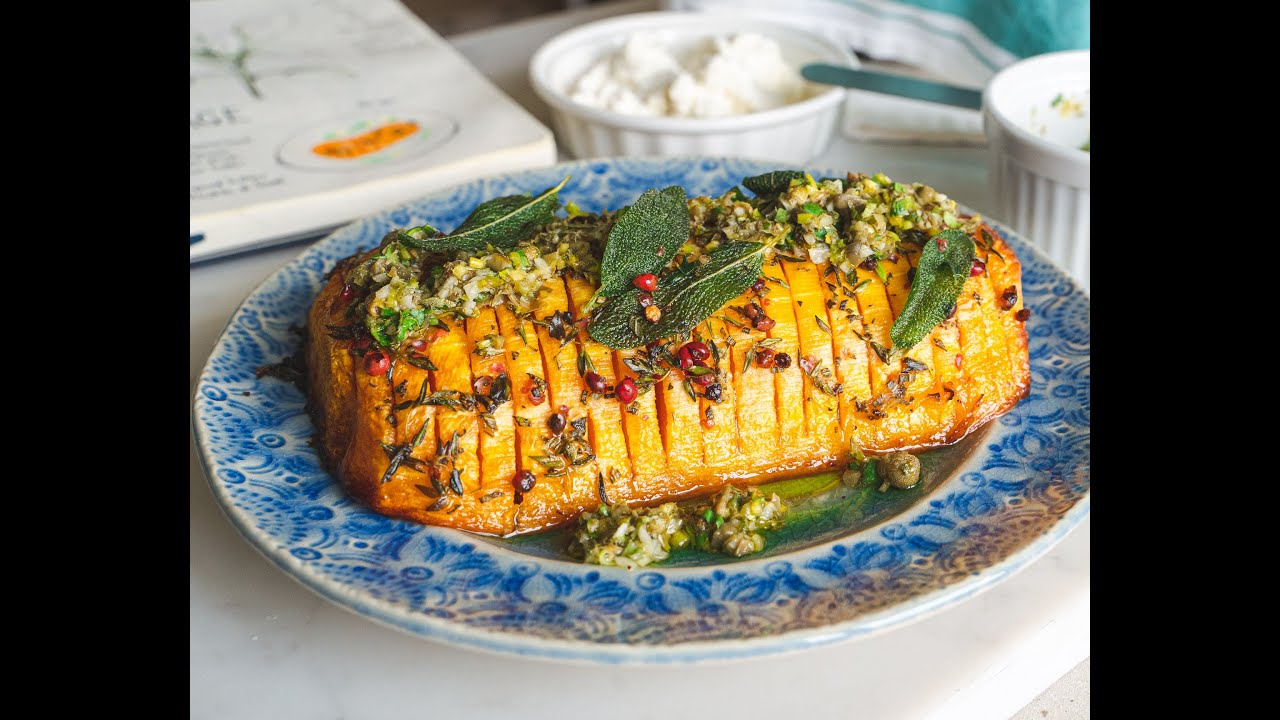 Slow Roasted Hasselback Butternut Pumpkin - YouTube