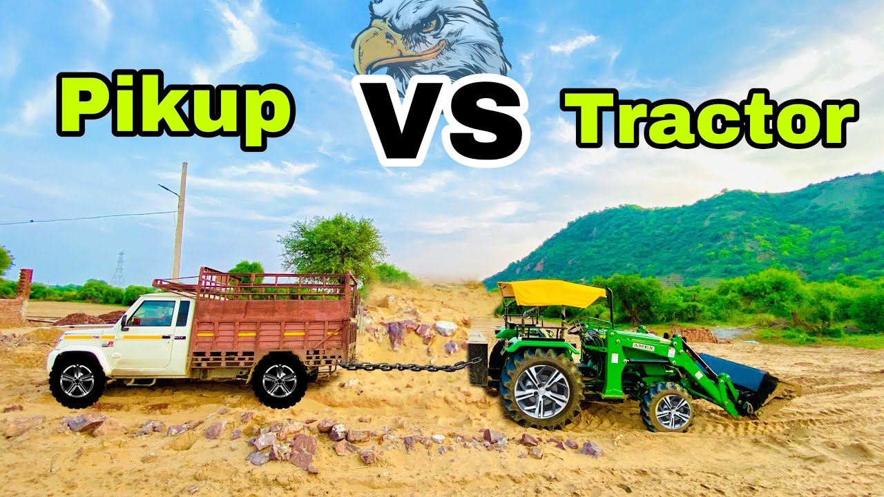 Pickup कि हालत हुई खराब देखे 🥵 || Pickup truck vs tractor 🚜 || Gone ...