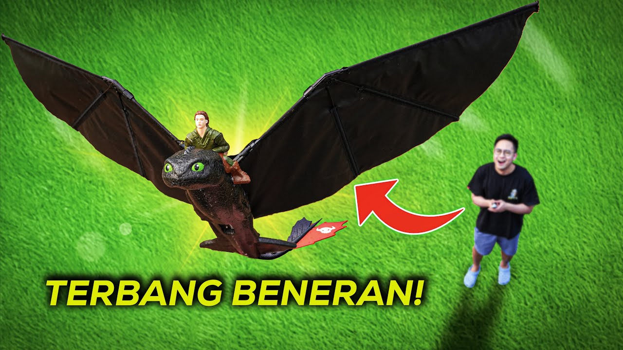 NYOBAIN RC TOOTHLESS YANG BISA TERBANG BENERAN! - YouTube