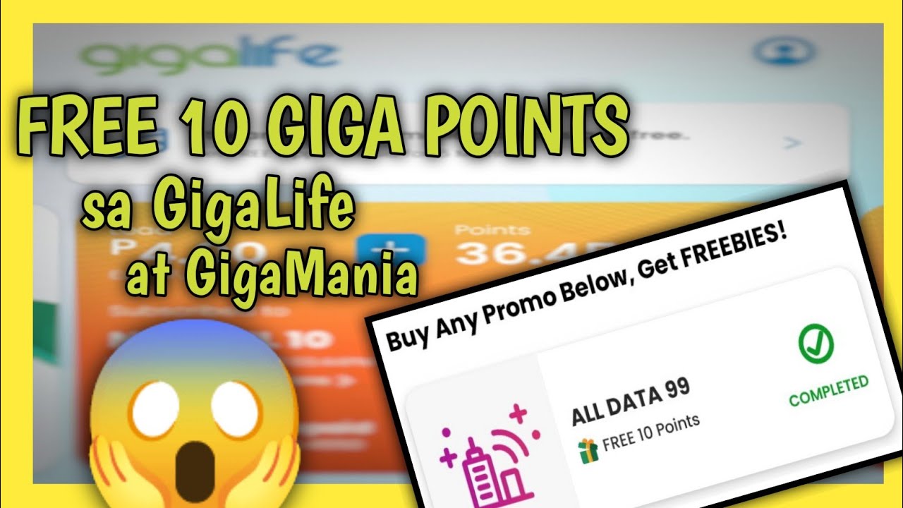 Free 10 Giga Points Sa GigaLife GigaMania | New Freebies GigaMania ...