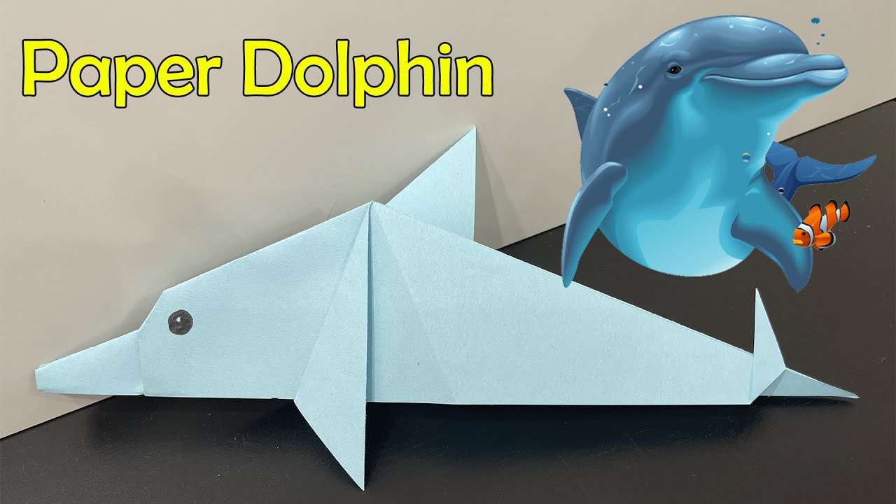 How to Make a Paper Dolphin Easy - YouTube