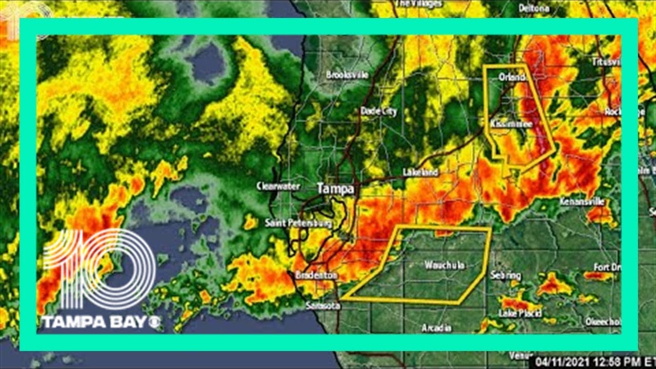Live radar: Strong, severe storms push south of Tampa Bay - YouTube