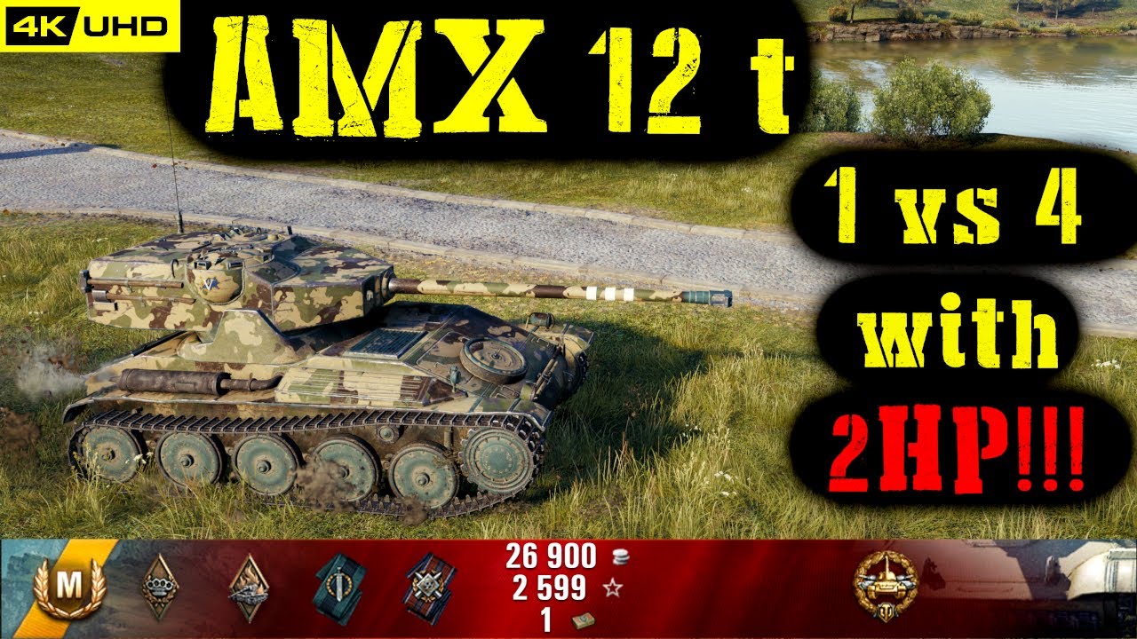 World of Tanks AMX 12 t Replay - 5 Kills 2K DMG(Patch 1.6.1) - YouTube