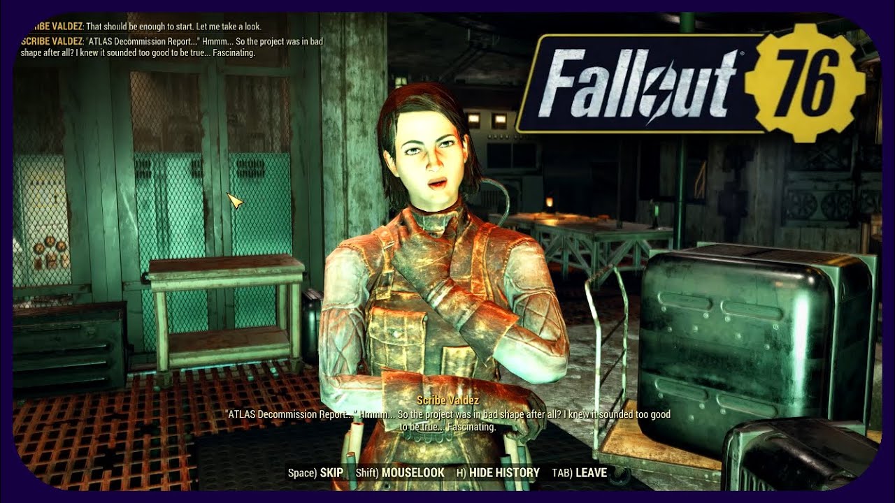 ☢ Fallout 76 - Steel Dawn 🤯 | Scribe Valdez & Mother Of Invention | 🔭 ...