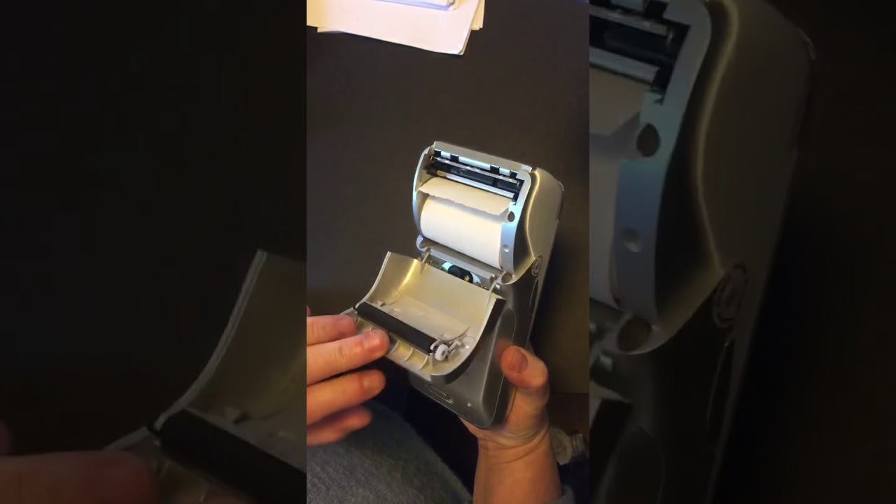 Udskift papir på dankort terminal - YouTube