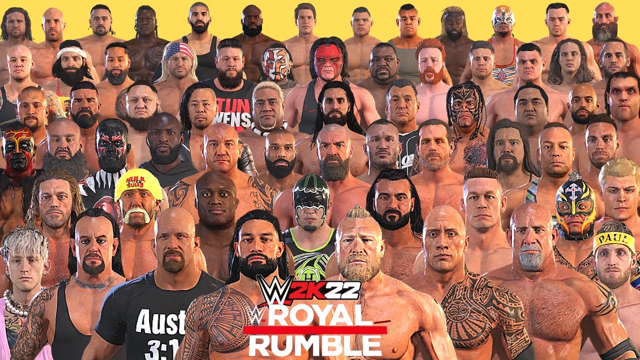 Wwe 2k22 100 Man Royal Rumble Match Youtube