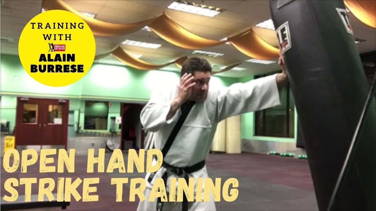 Open Hand Strike Training On Heavy Bag with Alain Burrese - YouTube