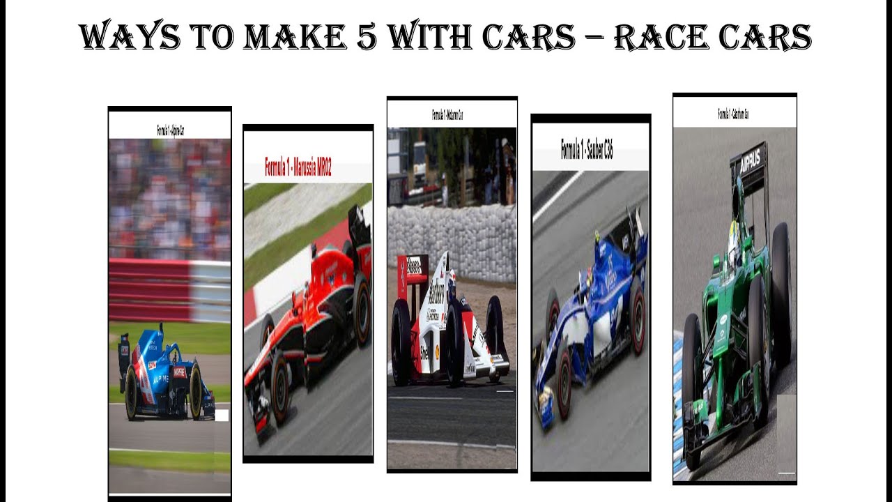 Fun With Numbers by Adding Ways to Make 5 With Cars, Race Cars #4 - YouTube