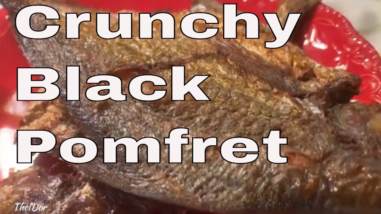 How to fry crunchy pompano fish - Black Pomfret Fish - YouTube