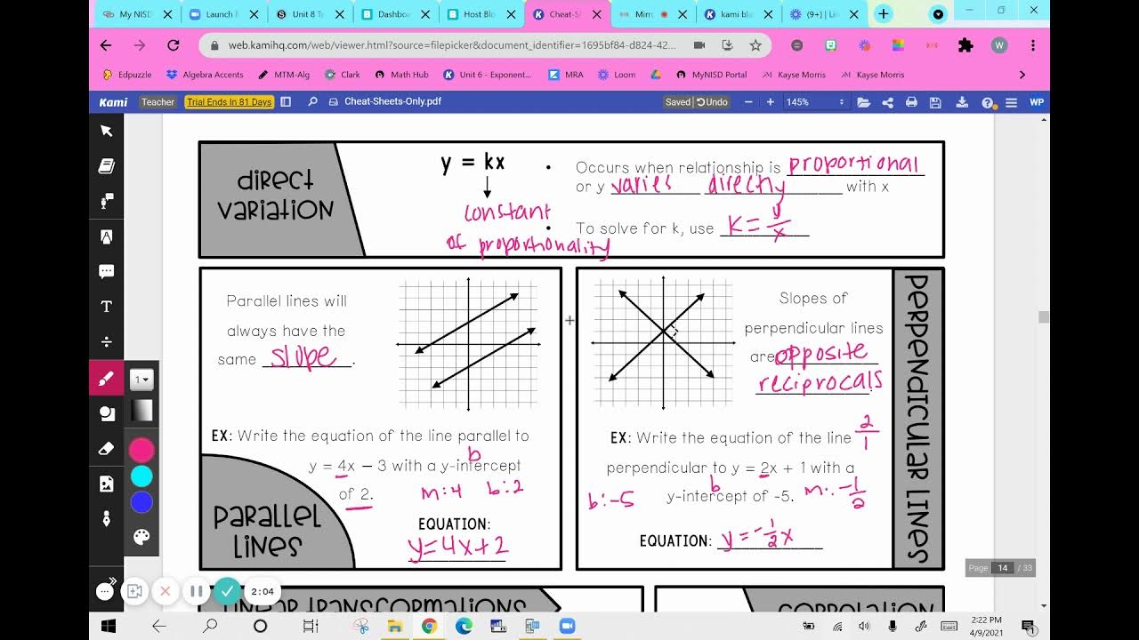 Applying Linear Functions EOC Review - YouTube