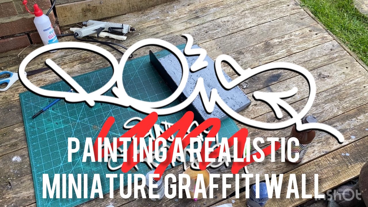 How to paint a realistic miniature graffiti wall Pt. 2 - painting a ...