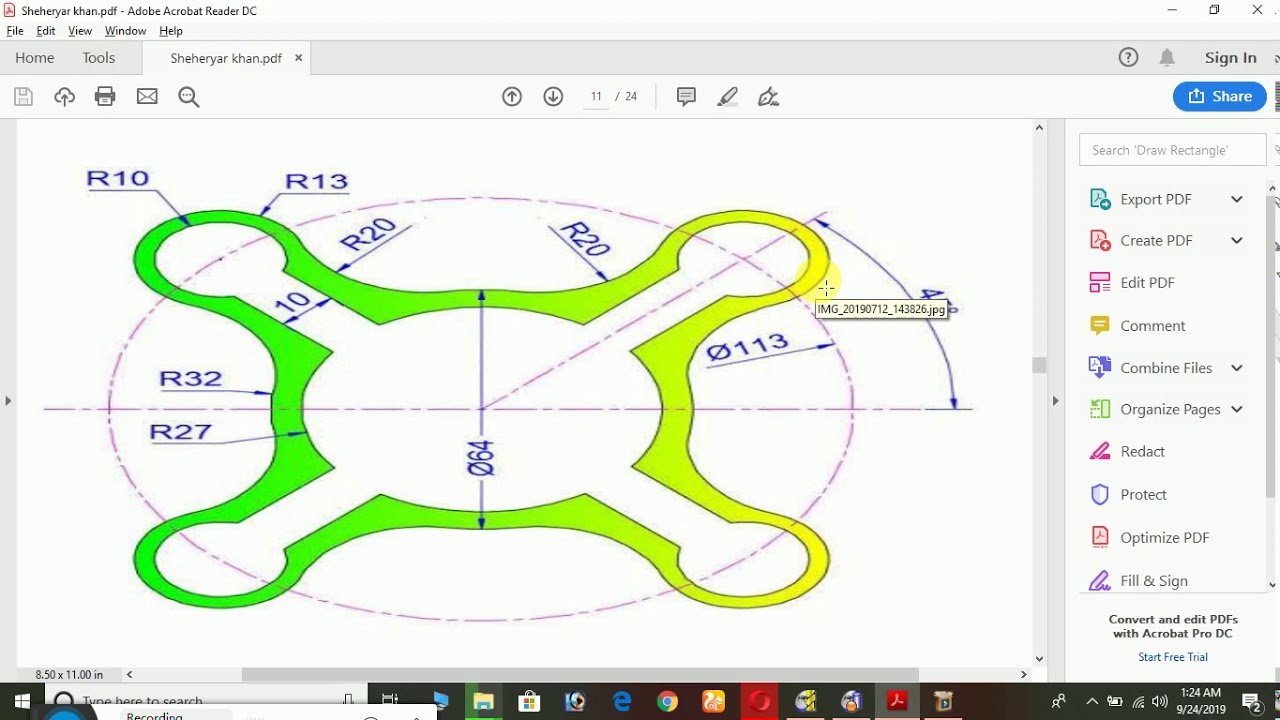 Delcam PowerShape covert 2D sketch in to 3D | extrude command | trim command | circle,arc ...