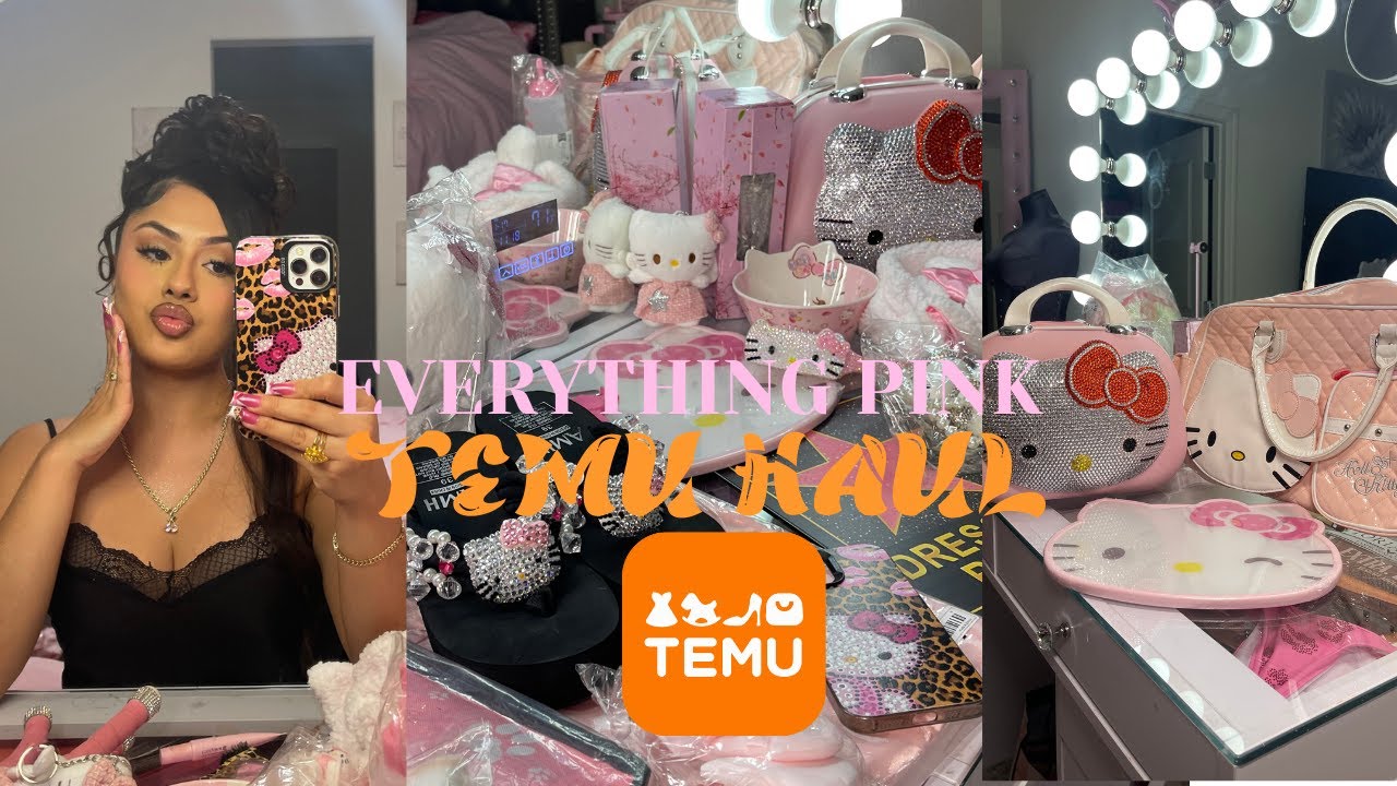 STAY PRETTY DIARIES | EVERYTHING PINK TEMU HAUL - YouTube