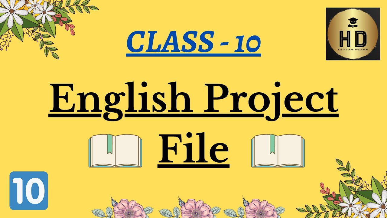 Class 10 English Project File | Topic - Preposition | #Learn With HD ...