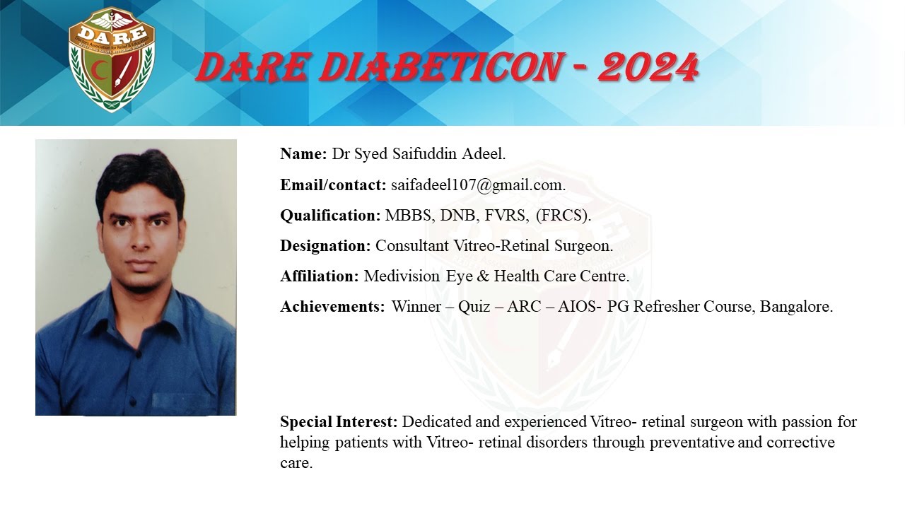Advancement in Management of Diabetic Retinopathy |Dr. Syed Saifuddin ...