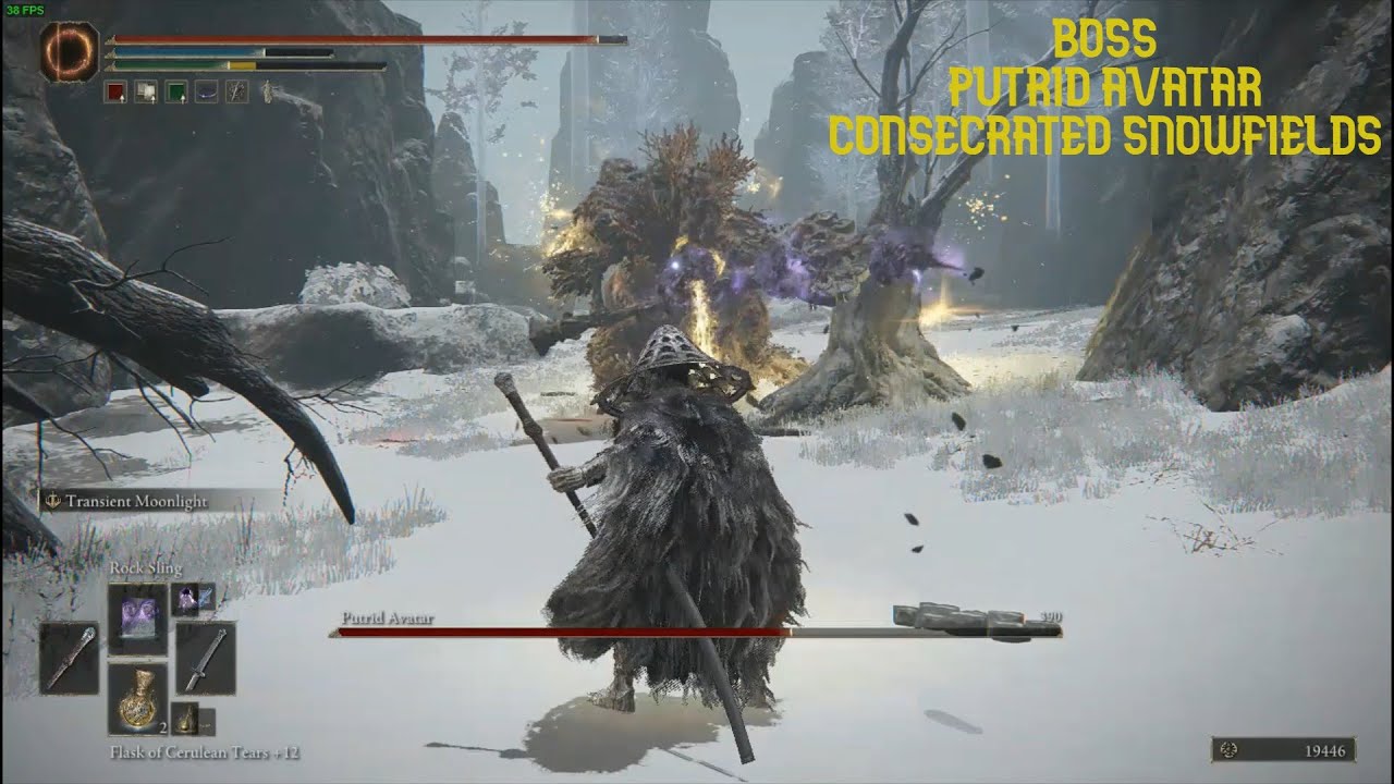 Defeating the BOSS PUTRID AVATAR in CONSECRATED SNOWFIELDS | ELDEN RING ...